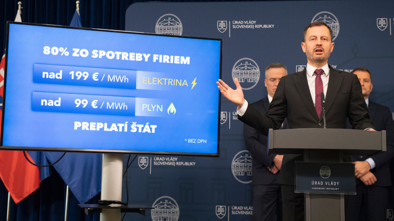 Firmy na Slovensku budú mať v 1. štvrťroku 2023 zastropované ceny energií, oznámil premiér | ta3